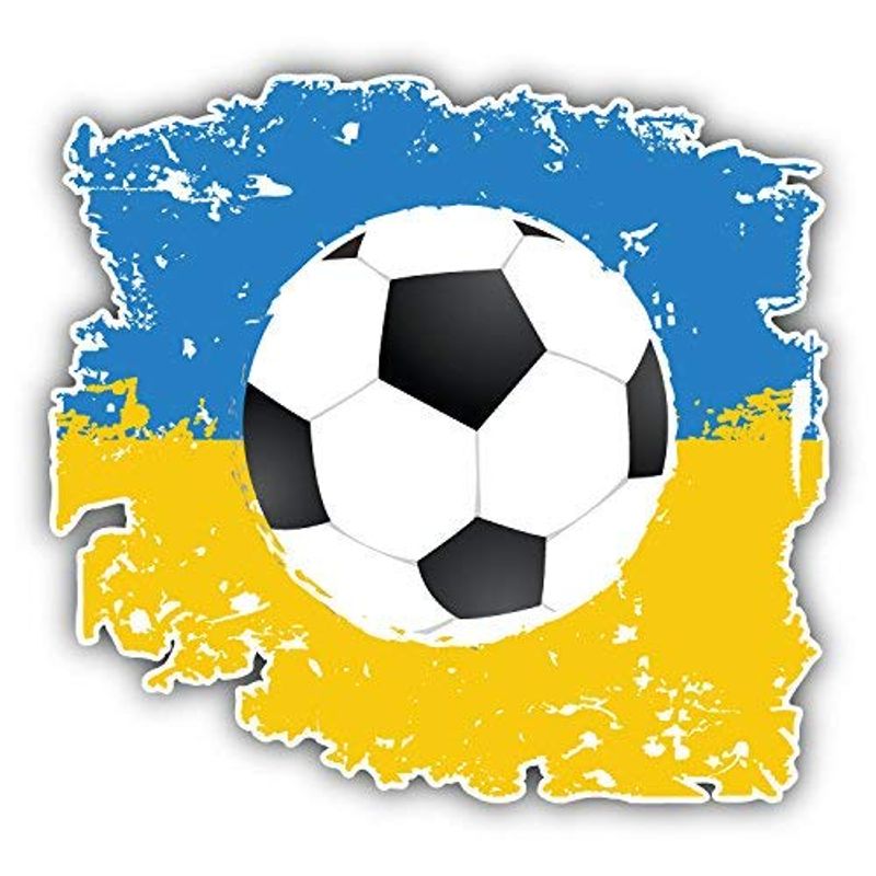 DG Graphics Grunge Ukraine Flag Soccer Ball Art Decor 5'' x 5'' Vinyl ...