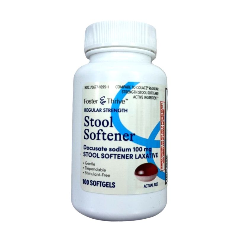 F&T Stool Softener Docusate Sodium 100mg Softgels 100ct __ - EveryMarket