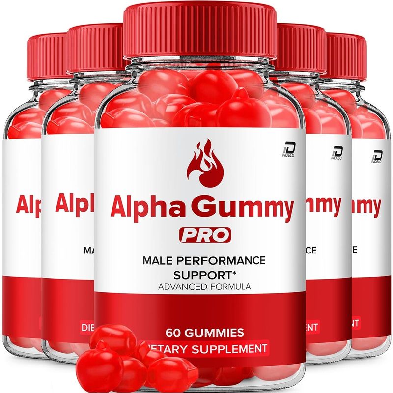 (5 Pack) Alpha Gummy Pro Gummies for Men – AlphaGummy Pro Male Gummy ...