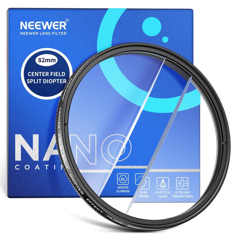 NEEWER 82mm Center Field Split Diopter Effect Filter, Camera Linear ...