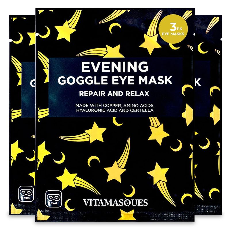 Vitamasques Under Eye Mask, 3-Pack Ultra-Revitalizing Goggle Mask ...