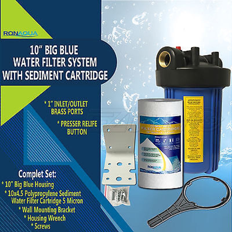 10" Big Blue Whole House System with 4.5x10” Polypropylene Sediment - Online Marketplace ...