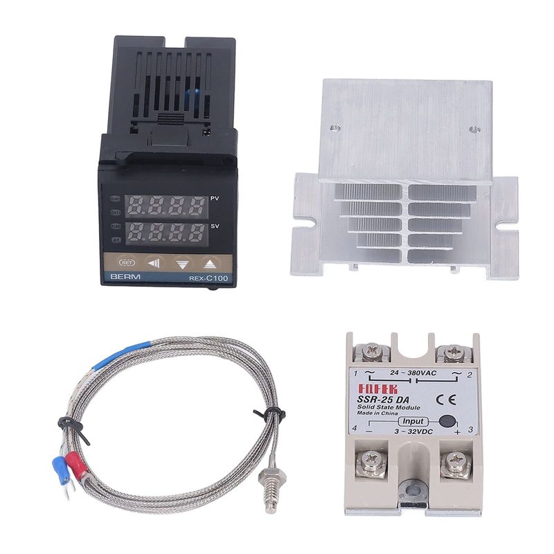 Digital Temperature Controller PID Temperature Controller Kit 0-400℃ Digital Intelligent ...