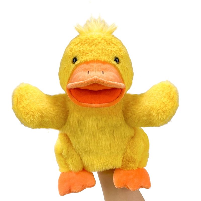 Okegztoa Hand Puppets Duck Puppets,9" Realistic Stuffed Animal Puppets ...
