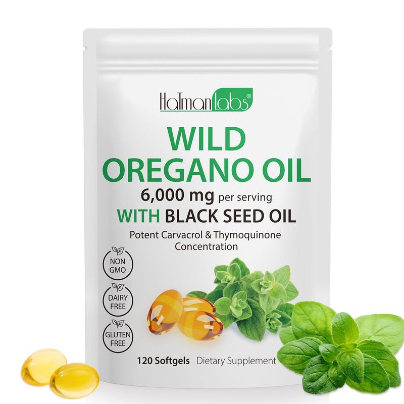 1 Pack Oregano Oil Supplement, Oil of Oregano Softgels, Organic Oregano ...