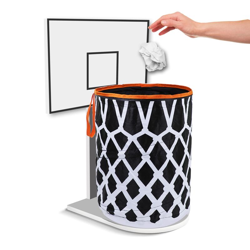 Trash Can Basketball Hoop, Collapsible Wastebasket Hoop, Basketball ...