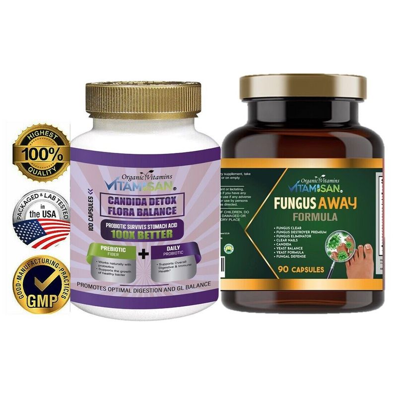 CANDIDIASIS FUNGUS KILLER - Prevent support ORIGINAL KIT 190 CAPSULES ...