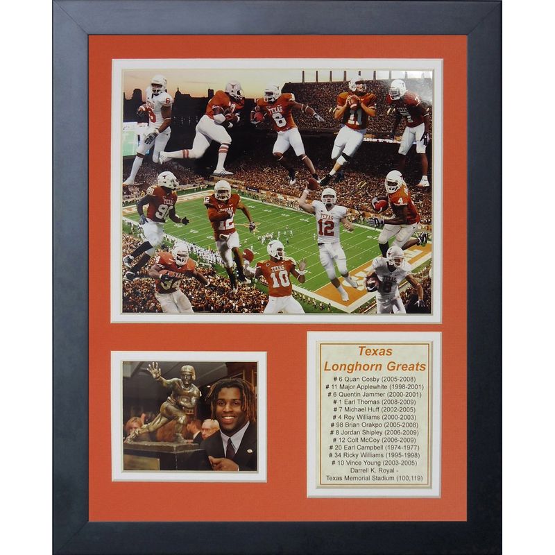 Legends Never Die Texas Longhorn Greats Framed Photo Collage, 11 by 14 ...