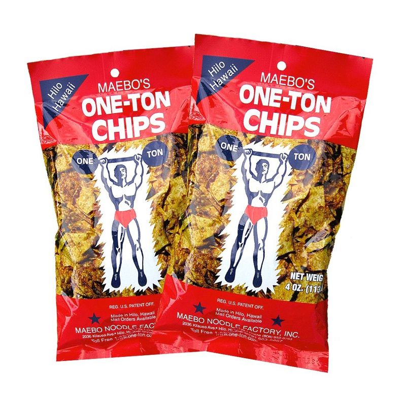 Maebo's One-Ton Chips, Won Ton Chips 4 oz. bag - 2 Pack - EveryMarket