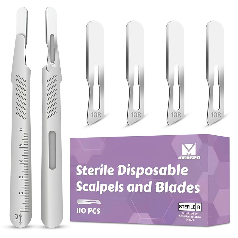 Professional Stainless Steel Disposable Set of 10 count Scalpels #3 ...