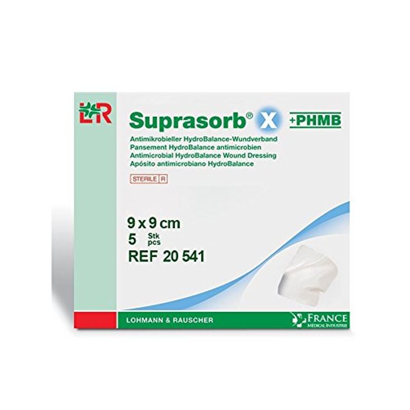 Suprasorb® X HydroBalance + PHMB Dressing, 9 x 9 cm, Box of 5-20541 ...