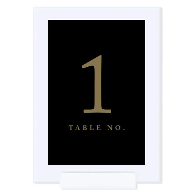 Andaz Press Black and Metallic Gold Ink Framed Table Numbers 1 - 8 on ...