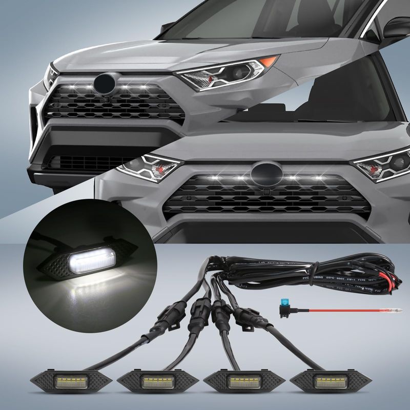 FICOLPO 4 Pcs Grille Lights Compatible with 2019 2020 2021 2022 2023 ...