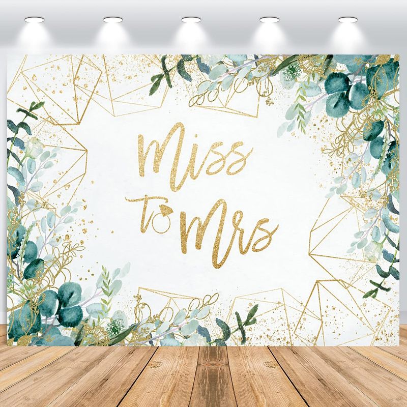 Miss to Mrs Background 2.2 x 1.5 m, ASDCXZ Watercolour Green Gold ...