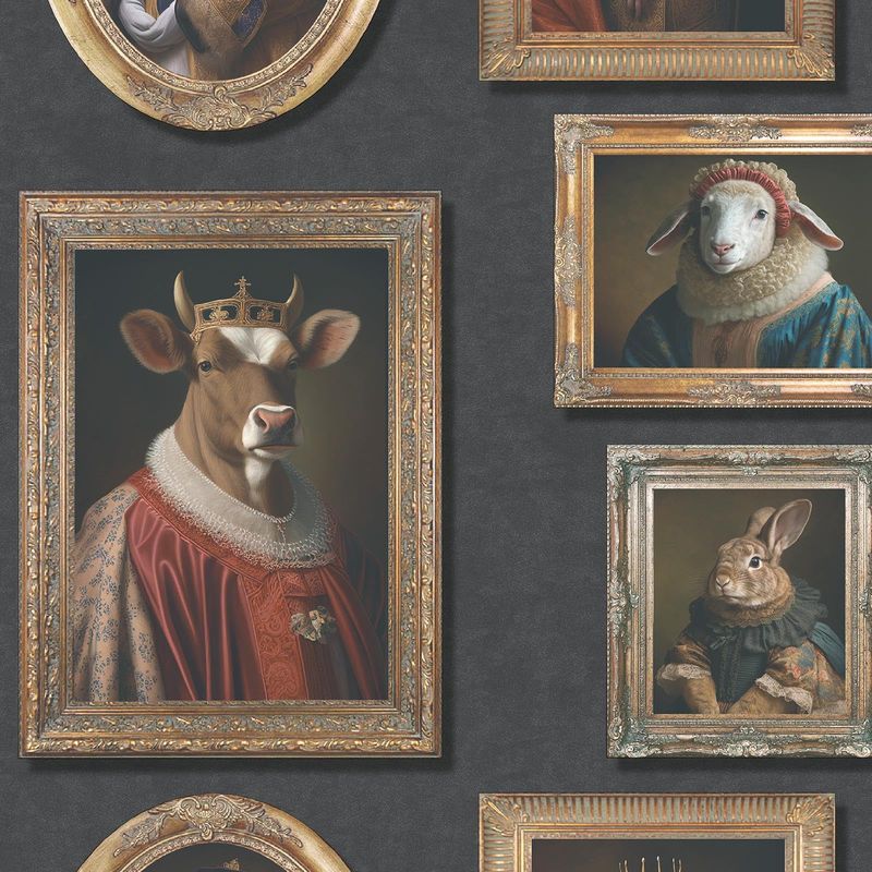 Regal Animals Quirky Animal Prints in Picture Frames Themed Modern ...