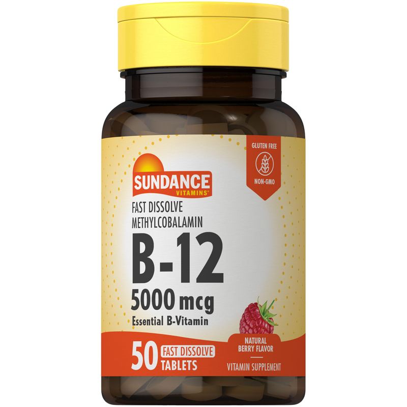 Sundance Vitamin B12 Fast Dissolve | 5000 mcg | 50 Fast Dissolve ...