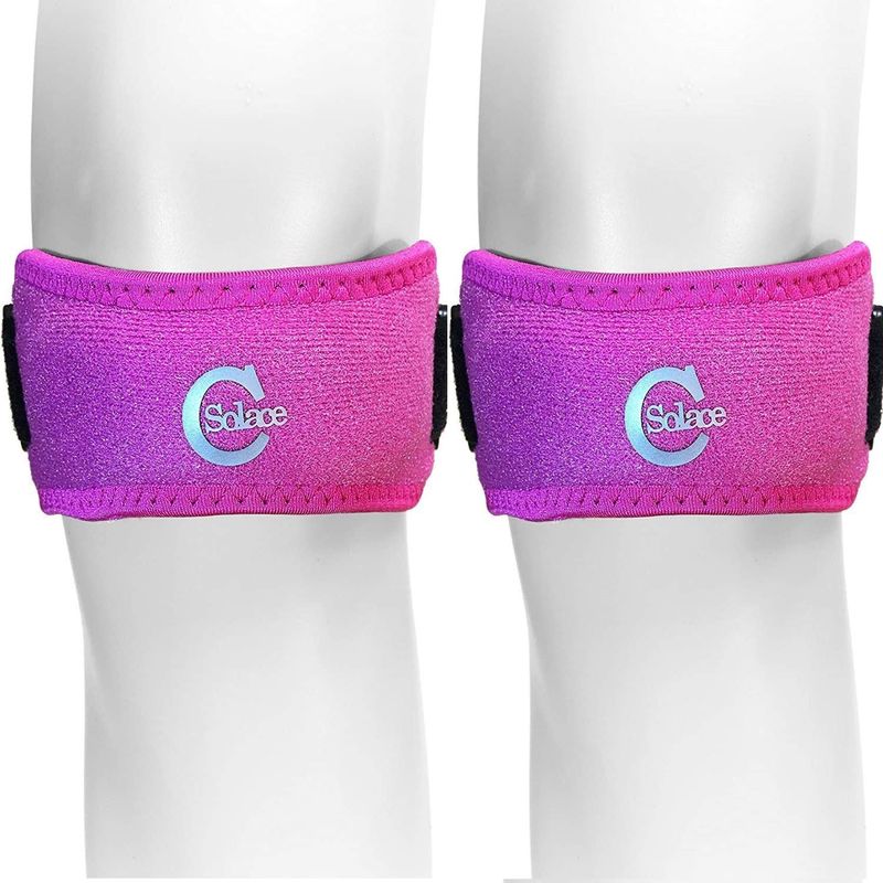 Solace Care Adjustable Compression Patella Knee Strap (Pair ...