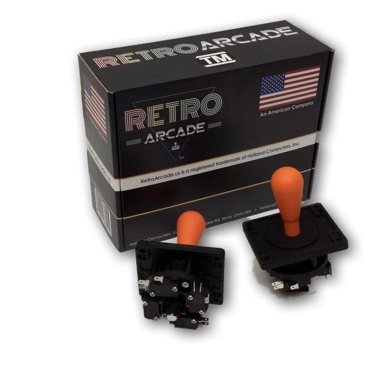 Competition Style Arcade Joystick, Orange, 8-Way Only Operation ...