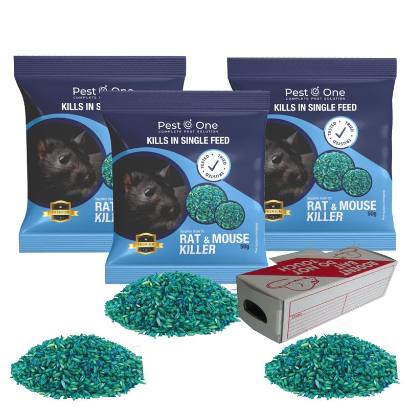 Rat & Mouse Poison Bait Grains - Maximum Strength Strongest Rodent ...