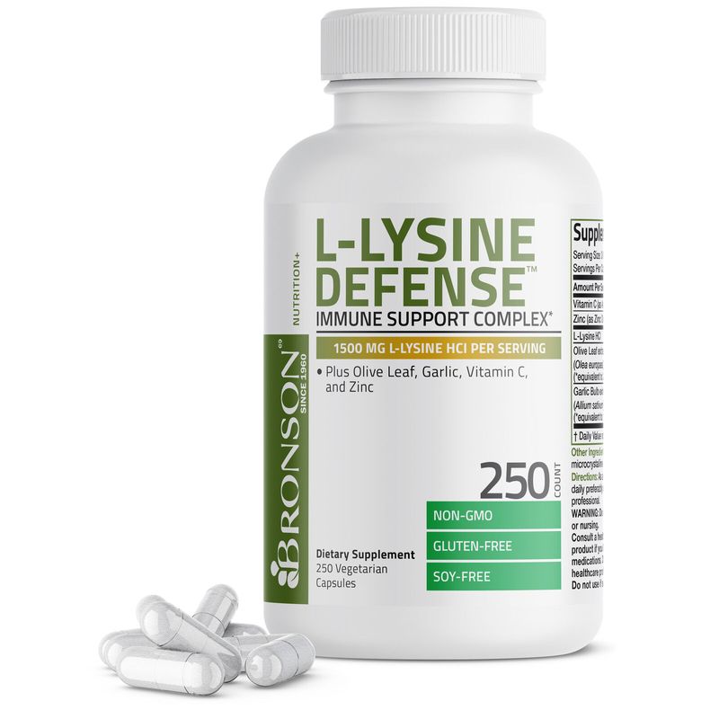 L-Lysine Defense Immune Support Complex 1500 MG, 250 Vegetarian Capsules - Online Marketplace ...