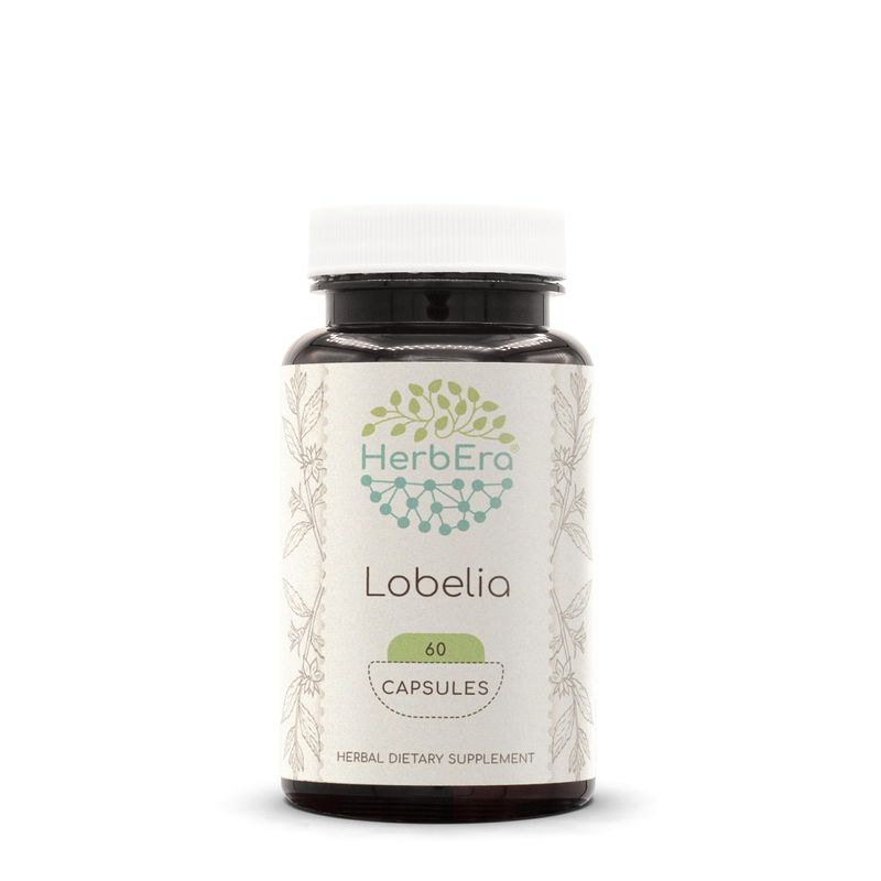 Lobelia 60 Capsules, 1000 mg, Lobelia (Lobelia spp.) Dried Herb (60 ...