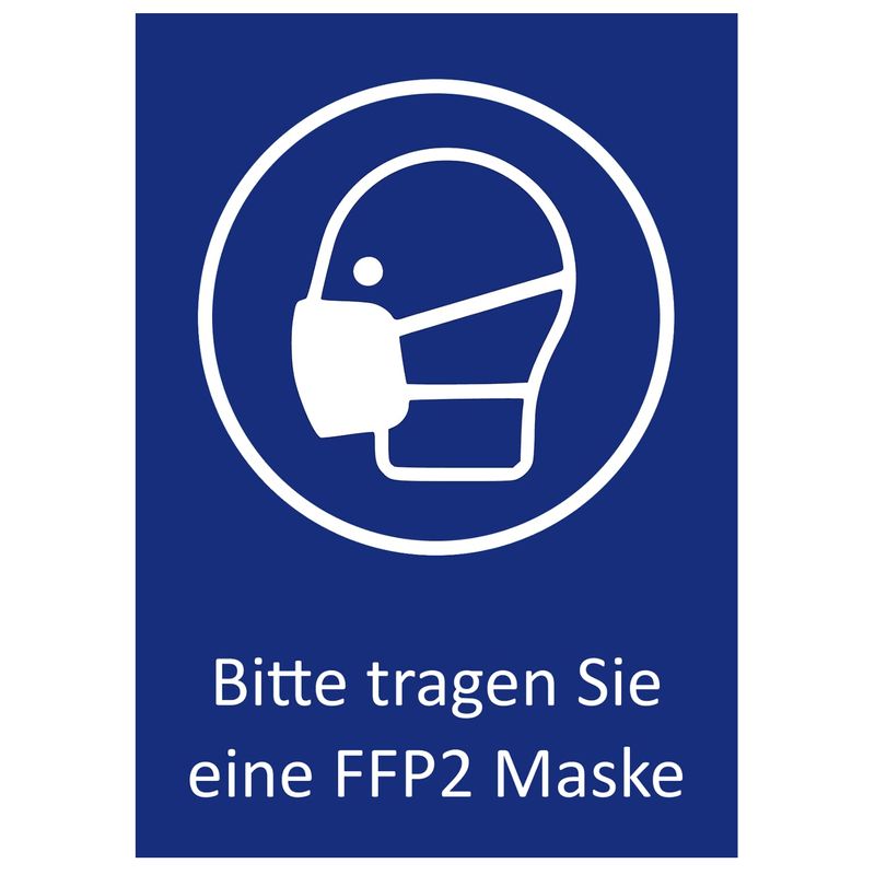 5 Stickers "Bitte FFP2 Maske tragen" Notice Sign on Corona Mask ...