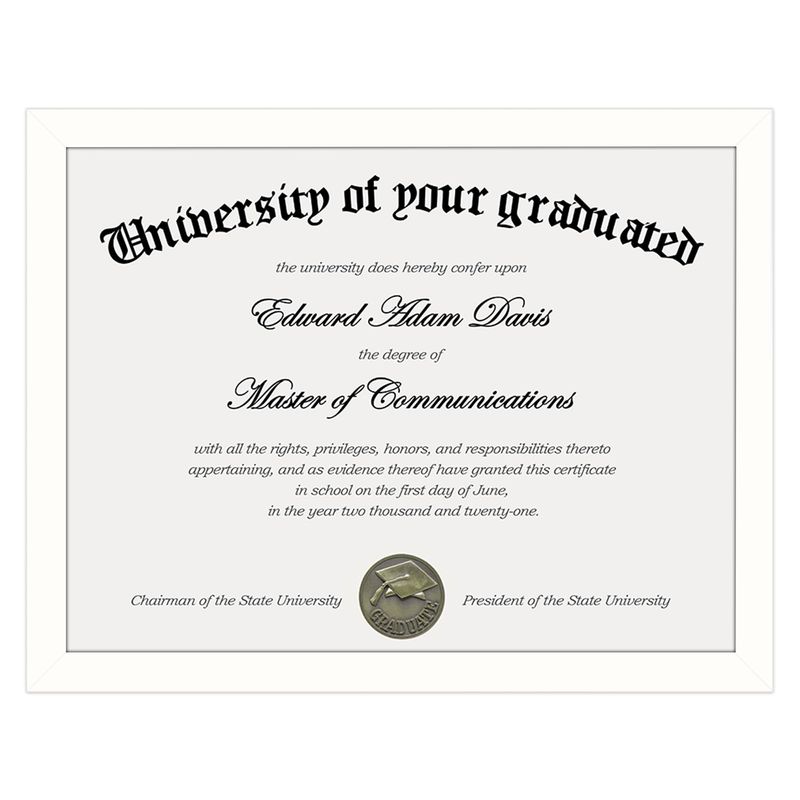 upsimples Certificate Frame with Clear Plexiglass, 8.5 by 11 Picture ...