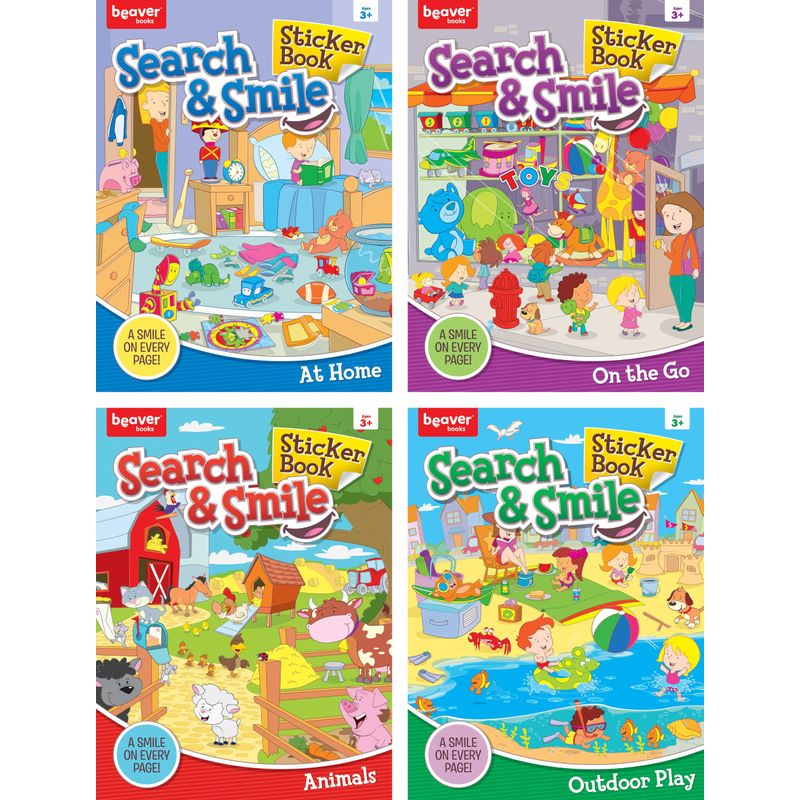 Sticker Activity Books for Kids Ages 3+ - Set of 4 Books with Fun ...