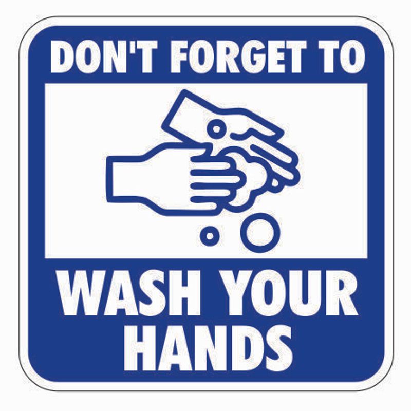 10x10 Wash Your Hands Vinyl Decal Sticker Health Safety Caution ...