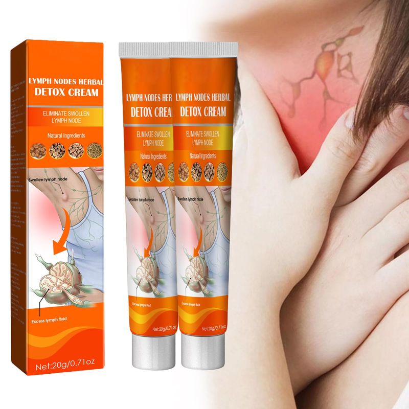 Lymphatic Drainage Ointment,2pcs Lymphatic Detoxing Cream,Lymph Nodes ...