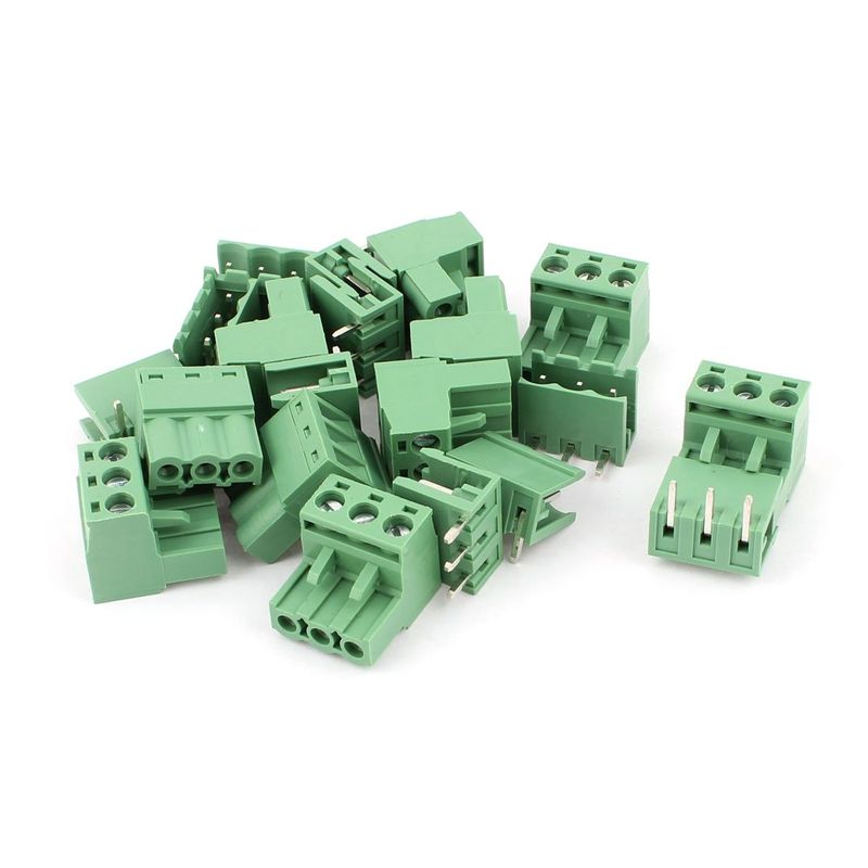 uxcell Block Terminal Connector;Model AC 300V 10A 5.08mm 3 Pin Screw ...