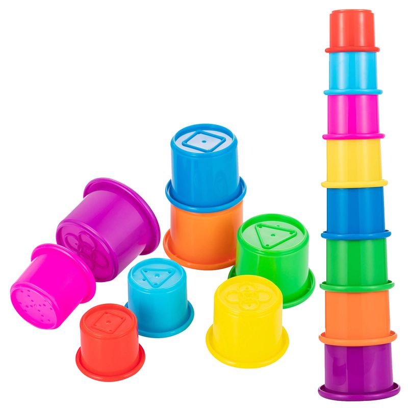 Driddle Colorful Stacking & Nesting Cups - 8 Cups Fun Color Learning ...