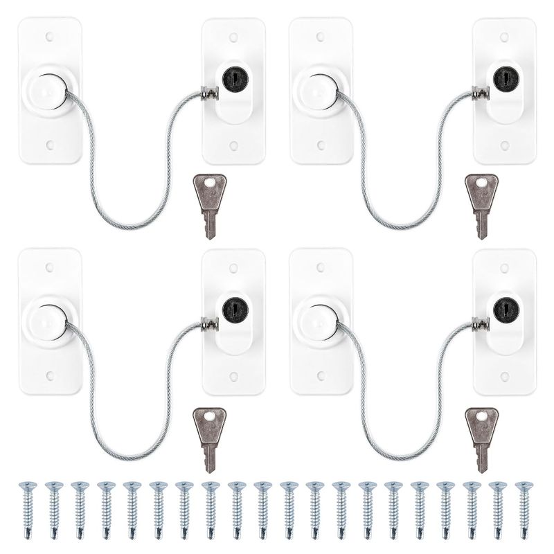BATINO 4Pack Window Locks for UPVC Windows, Window Restrictors for Upvc ...