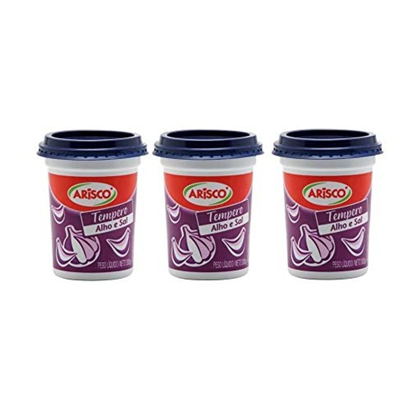 Arisco Tempero Alho e Sal | Seasoning Garlic and Salt 300gr 10.58oz (3 ...