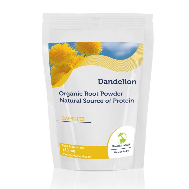 Dandelion Root Powder 250mg Natural Source of Protein Vitamins Capsules ...
