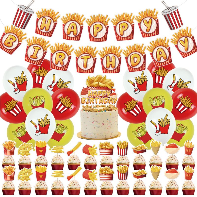 French Fries Birthday Party Supplies French Fries Party Decorations ...