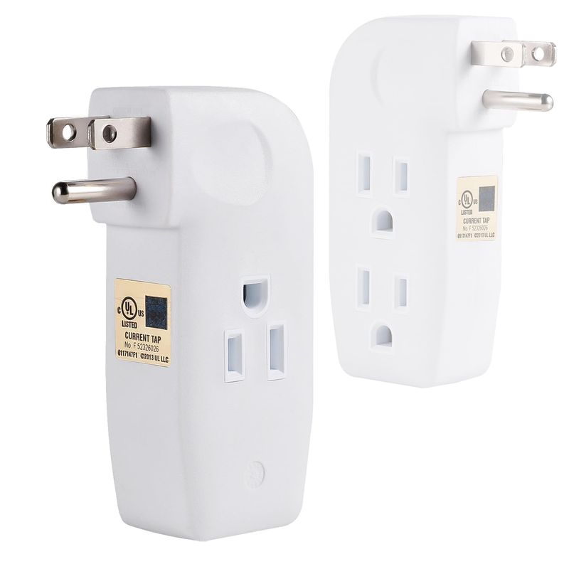 FiiMan 3 Outlet Wall Adapter, UL Listed 1875W/15Amps 3-Prong Grounded ...