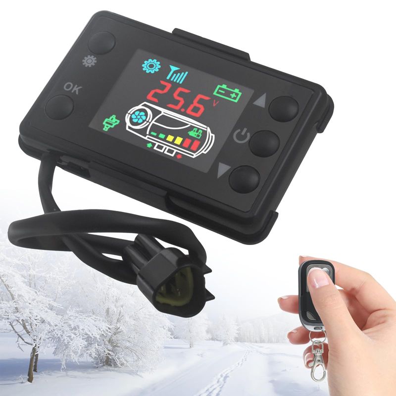 Diesel heater controller LCD Switch Parking Heater Monitor, 12V/24V LCD ...