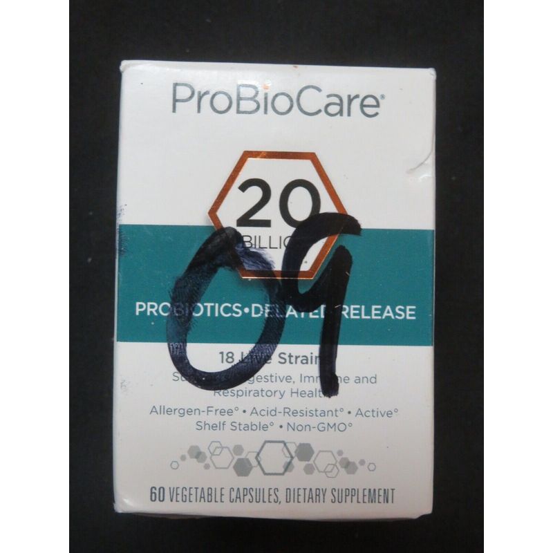 ProBioCare 20 Billion Probiotics Delayed Release 60 Vegetable Capsules ...