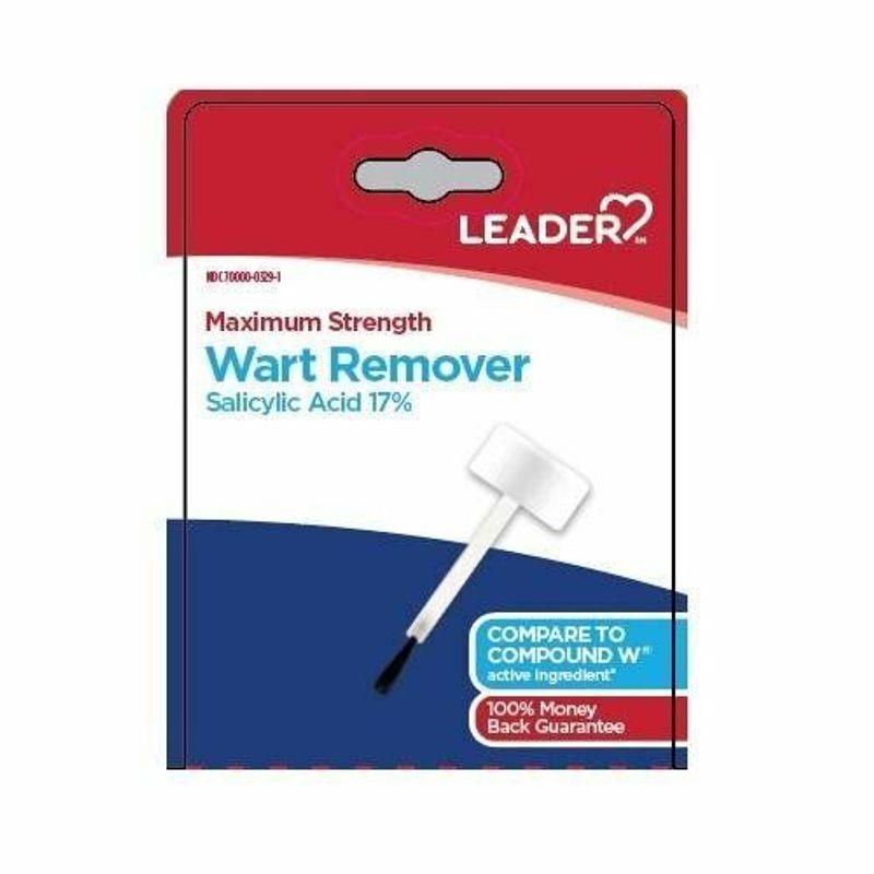 Leader Wart Remover Liquid with 17% Salicylic Acid Maximum Strength 0. ...