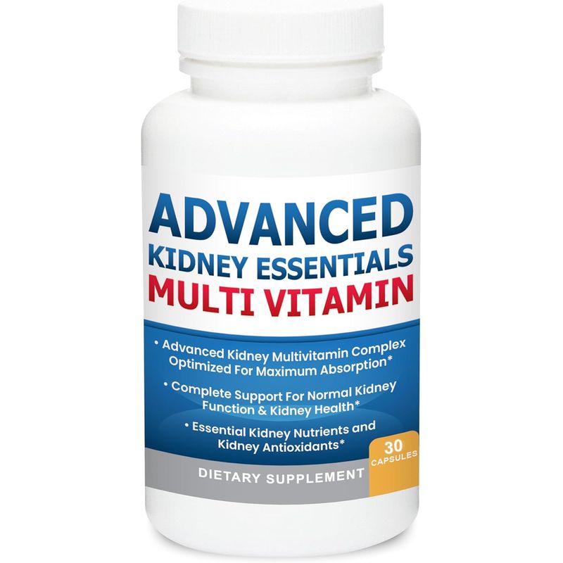 Advanced Kidney Essentials Multivitamin. Kidney Support Supplement for ...