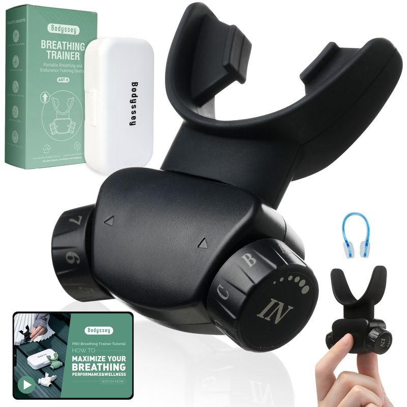 Bodyssey Adjustable Respiratory Trainer, Handheld Breathing Exercise ...