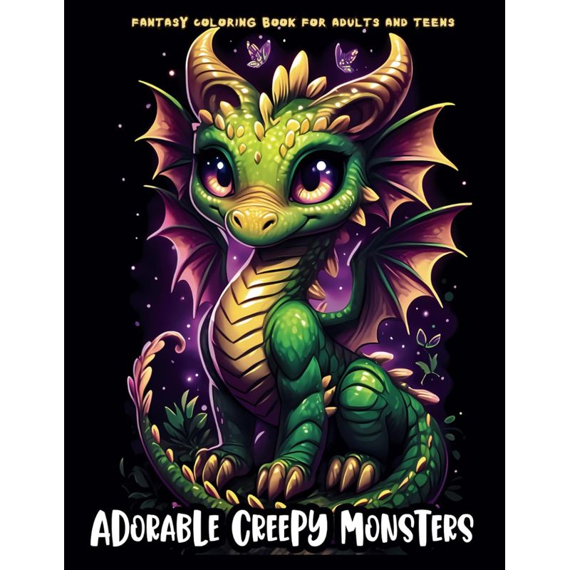 Adorable Creepy Monsters Coloring Book for Adults and Teens: A Fantasy ...