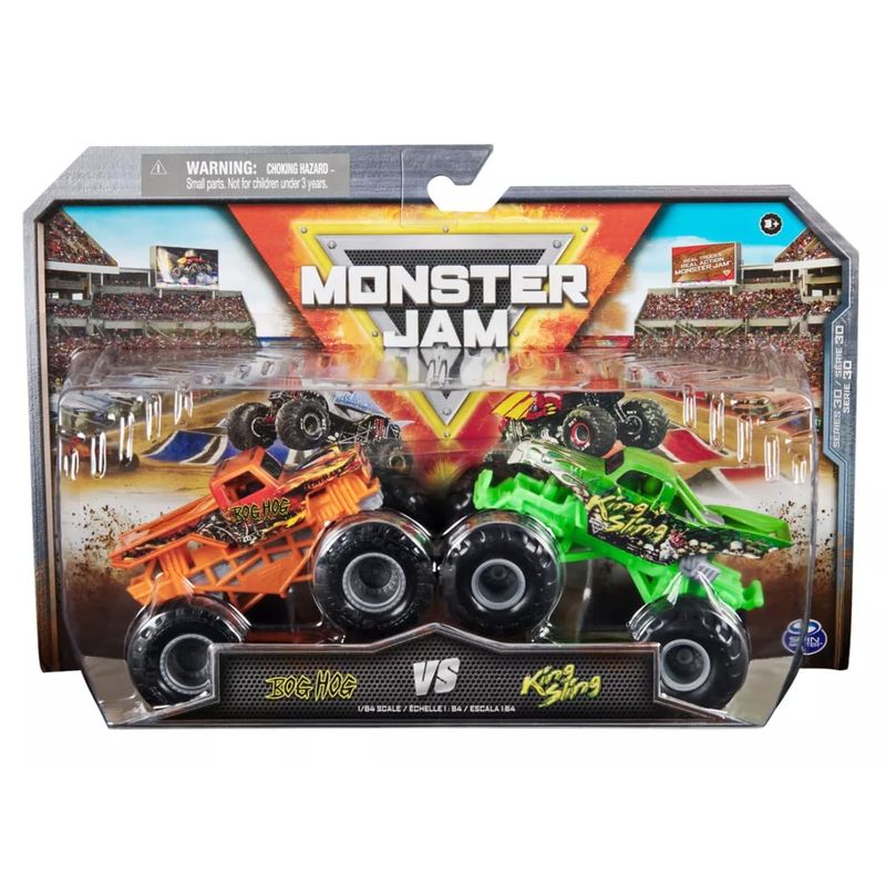 Monster Jam 2024 Series 30 1:64 Diecast Monster Truck 2-Pack, Bog Hog ...