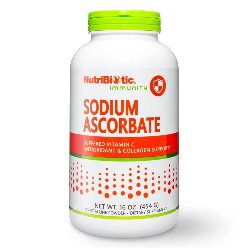 NutriBiotic - Sodium Ascorbate Buffered Vitamin C Powder, 16 Oz | Vegan ...