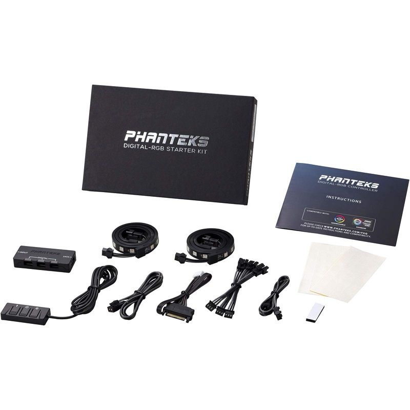Phanteks Digital RGB LED Starter Kit - Customisable RGB Lighting Kit ...