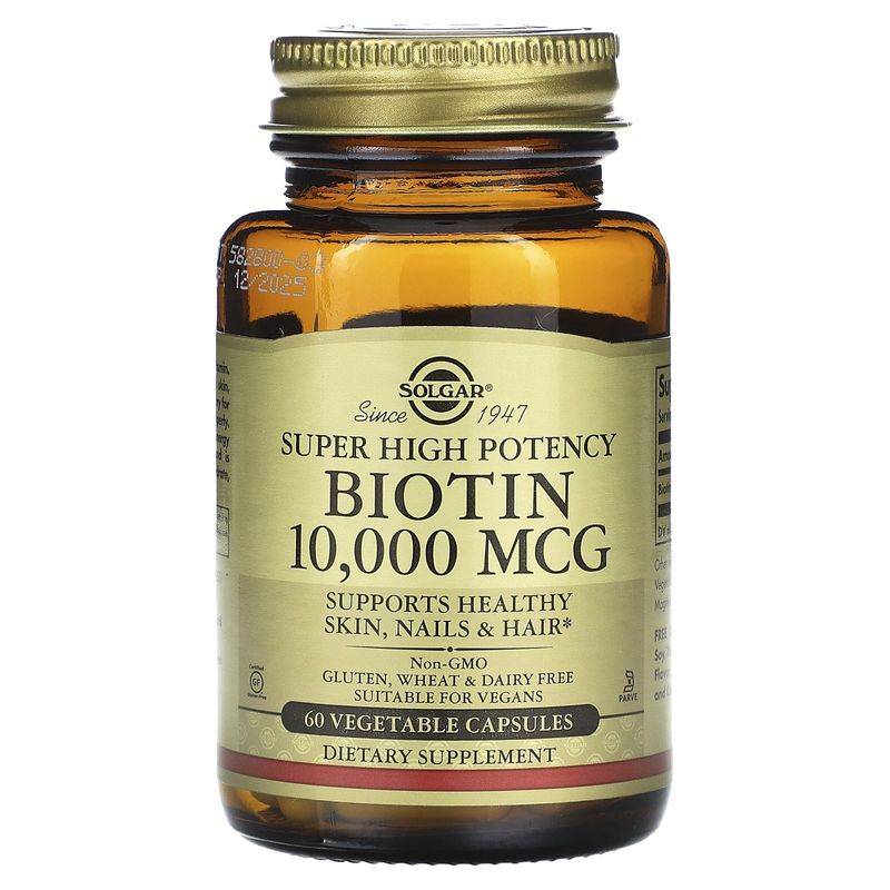Super High Potency Biotin, 10,000 mcg, 60 Vegetable Capsules - Online ...