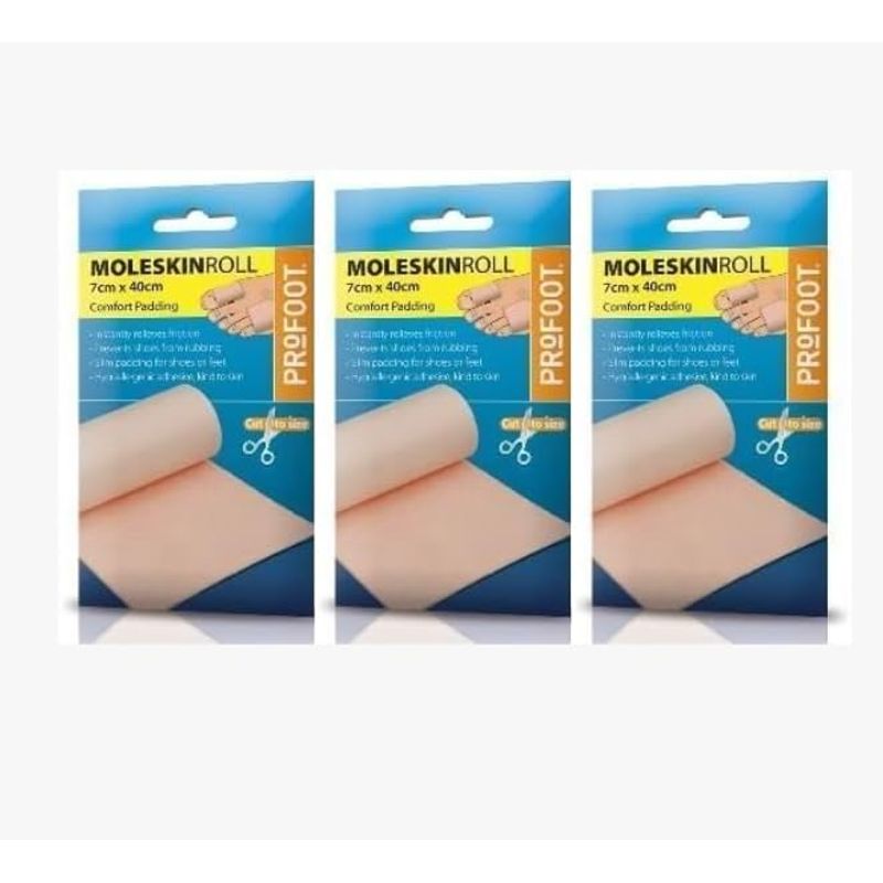 MM Profoot Moleskin Roll Instant Protection for The Foot from Rubbing ...