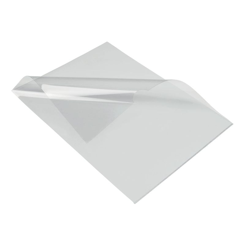 JMS® (Pack of 100) - A4 Large Plastic Folders Open Top & Side Report ...