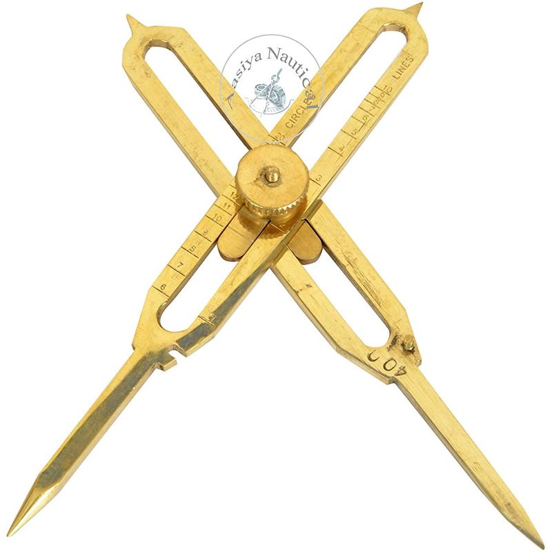 Brass Proportional Scale Divider Drawing Tool Professional 6” Long Full ...